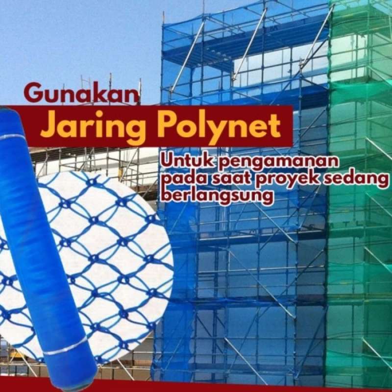 Promo Safety net / polynet / jaring pengaman Proyek bangunan - warna ...