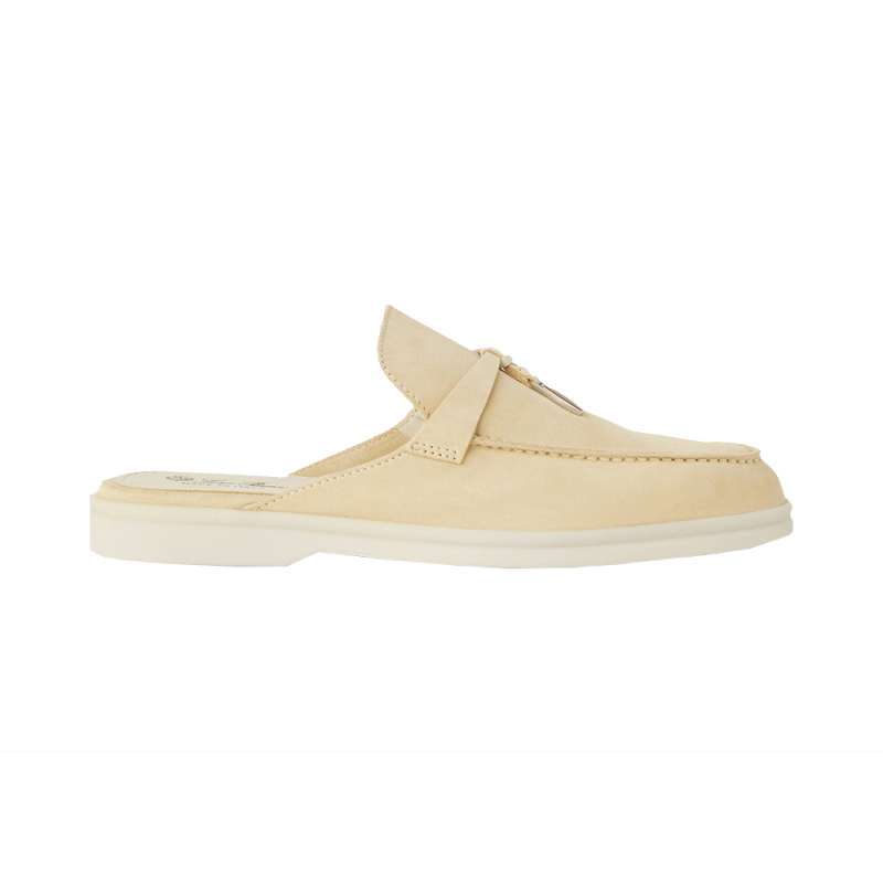 Promo Loro Piana Charms Island Life Walk Mules Suede Butter Diskon 30% ...