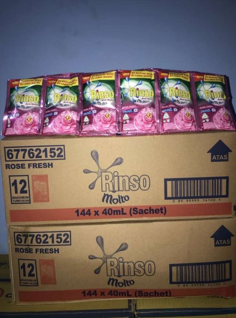 Promo Terbaru Rinso Cair Sachet 40ml 1 Dus Eceran 1000 Terbaru Diskon 23% Di Seller Indah Medica ...