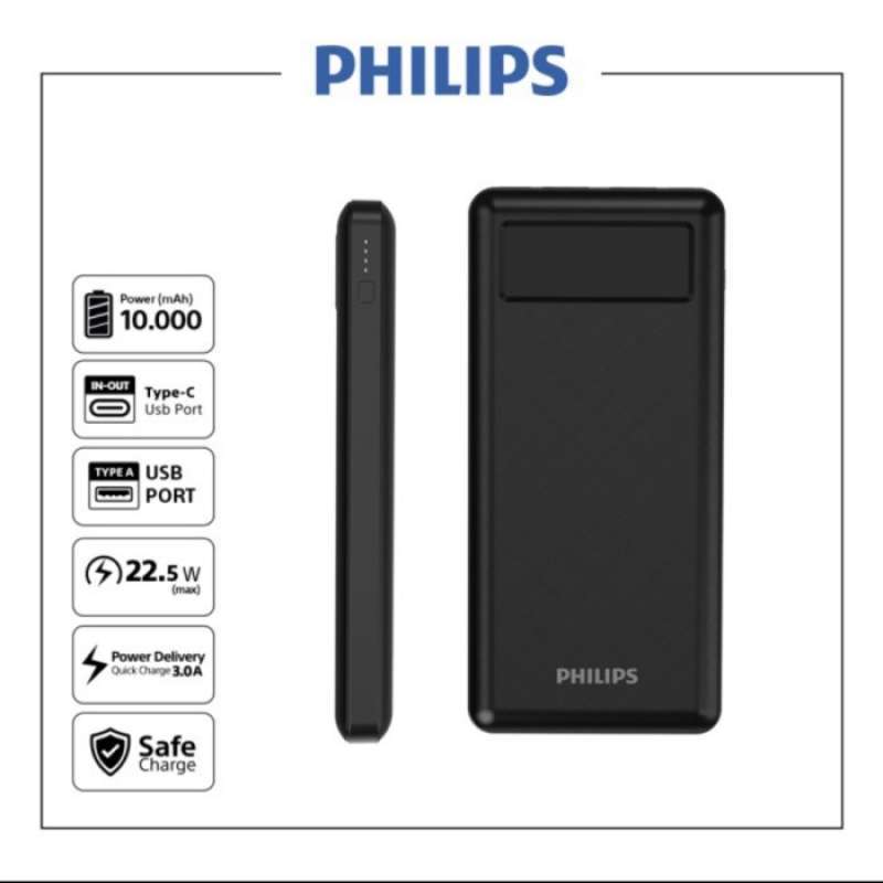 Jual Philips Power Bank 10000 Mah Fast Charging 22.5w Dlp7790hb Di ...