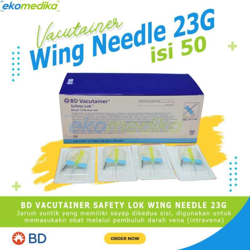 Promo Bd Vacutainer Needle Wing No.23g | Bd Needle Wing 23g Diskon 17% ...