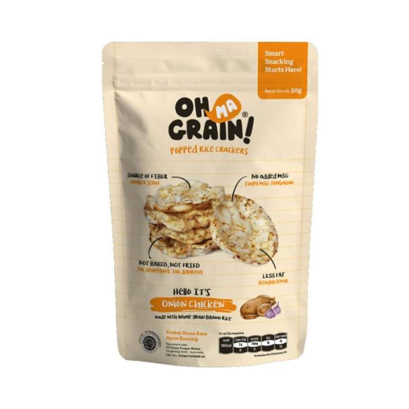 Jual Oh Ma Grain! - Popped Rice Crackers Onion Chicken - Snack Sehat Di ...