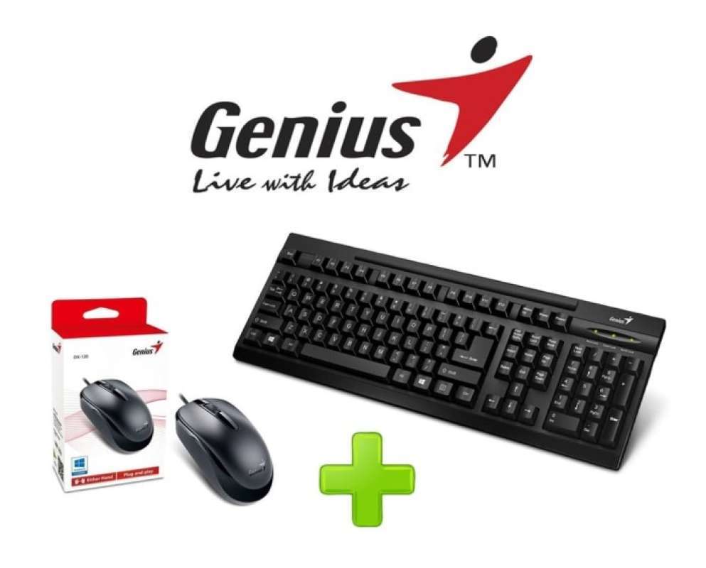 Promo Genius Keyboard Kb-125 Usb + Genius Mouse Dx125 Usb Optical Paket ...