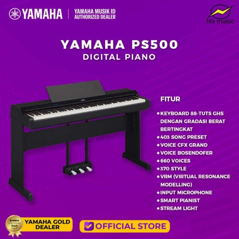 Promo Yamaha PS500 / P-S500 Digital Piano 88 Key, Stream Light, Smart ...