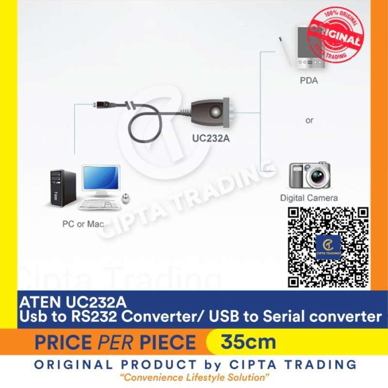 Promo Aten - Usb To Rs232 Converter (Usb To Serial Converter) - Uc232A ...