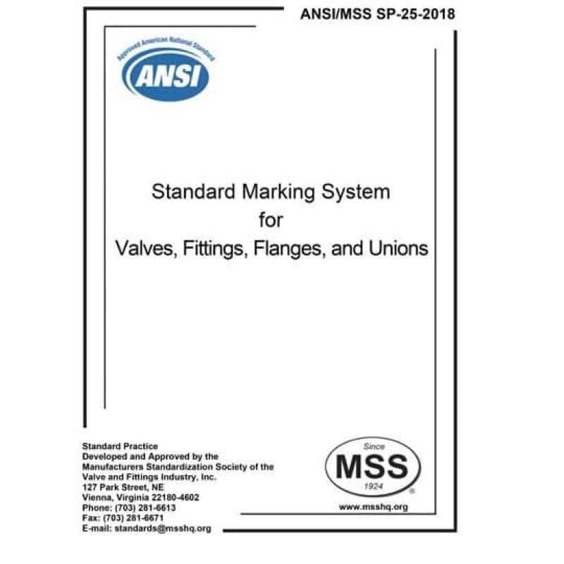 Promo Mss Sp-25-2018 Standard Marking System For Valves Fittings ...