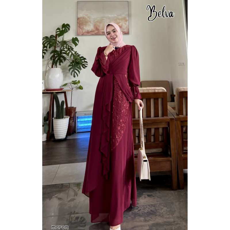 Jual Belva - Gamis Pesta Kondangan Model Kebaya Modern Di Seller Mimi ...