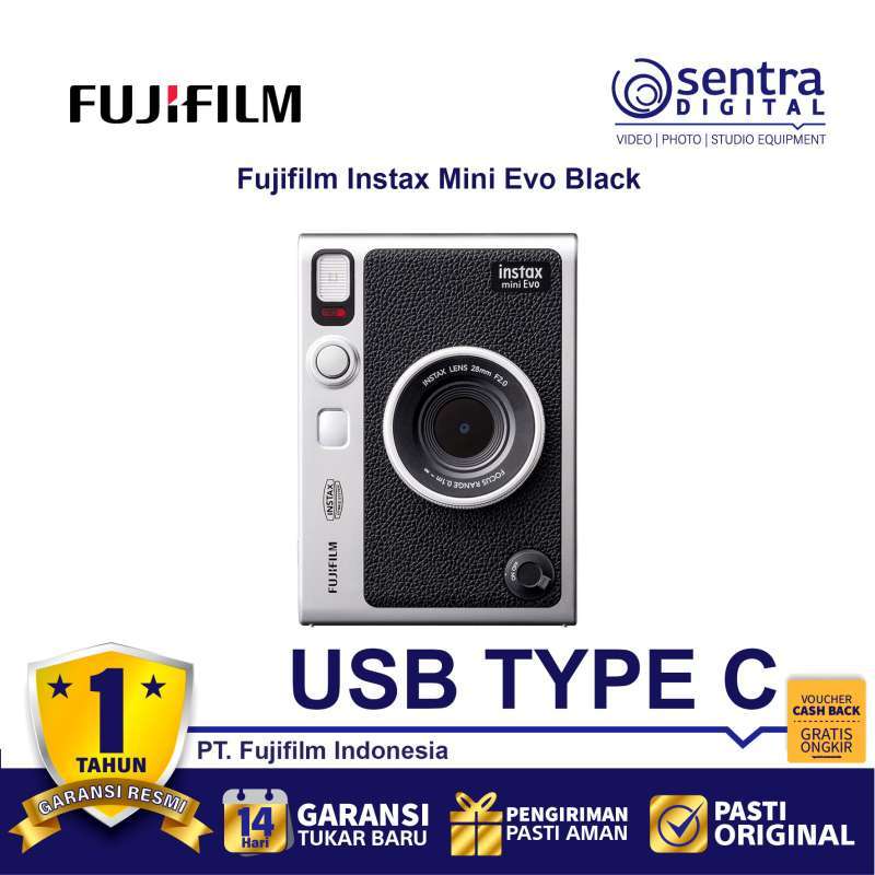 Jual Fujifilm Instax Mini Evo Instant Camera ( Usb Type C ) Black Di ...