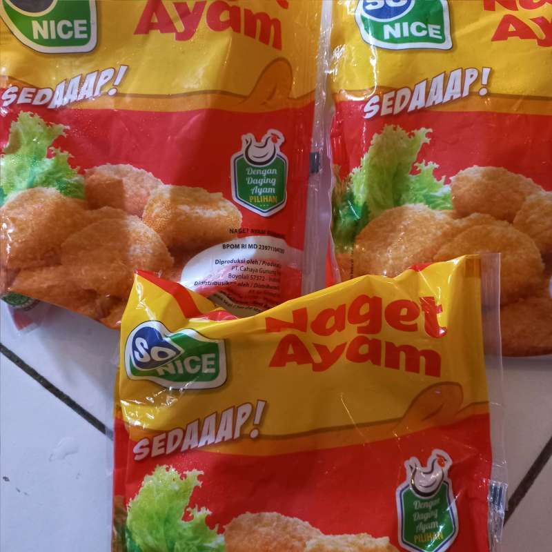 Promo So Nice Chicken Nugget 250gr & 1kg | Naget Ayam So Nice 1kg ...