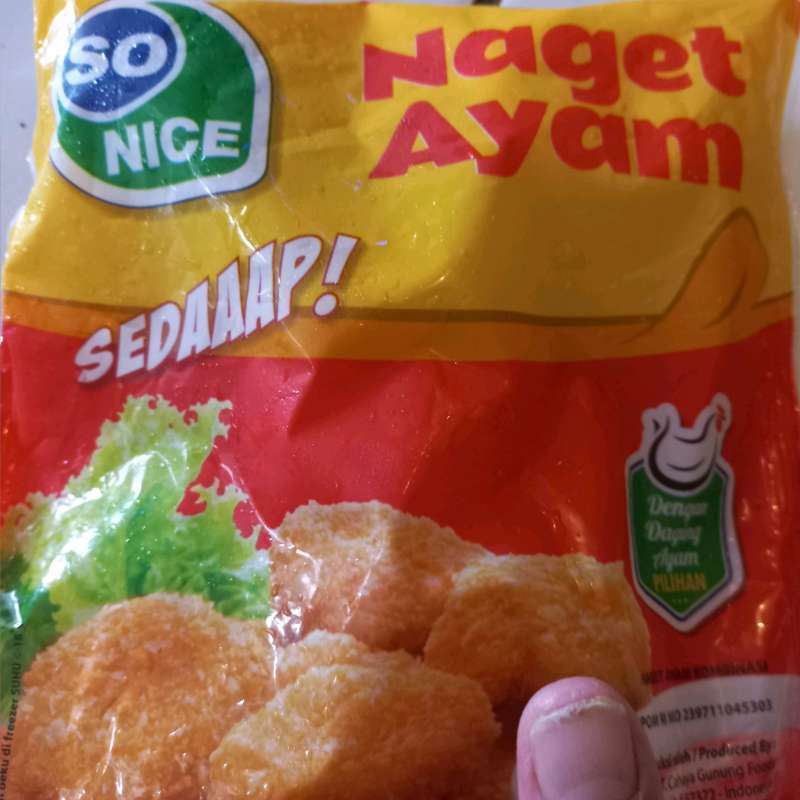 Promo So Nice Chicken Nugget 250gr & 1kg | Naget Ayam So Nice 1kg ...