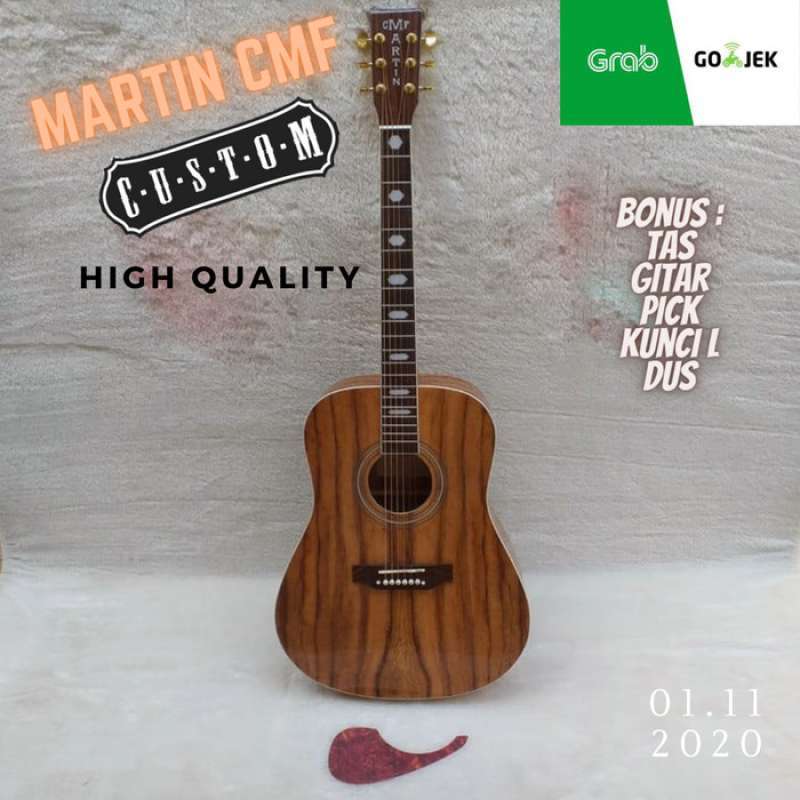 Promo Gitar akustik martin CMF All trembesi inlay acrilic high class ...
