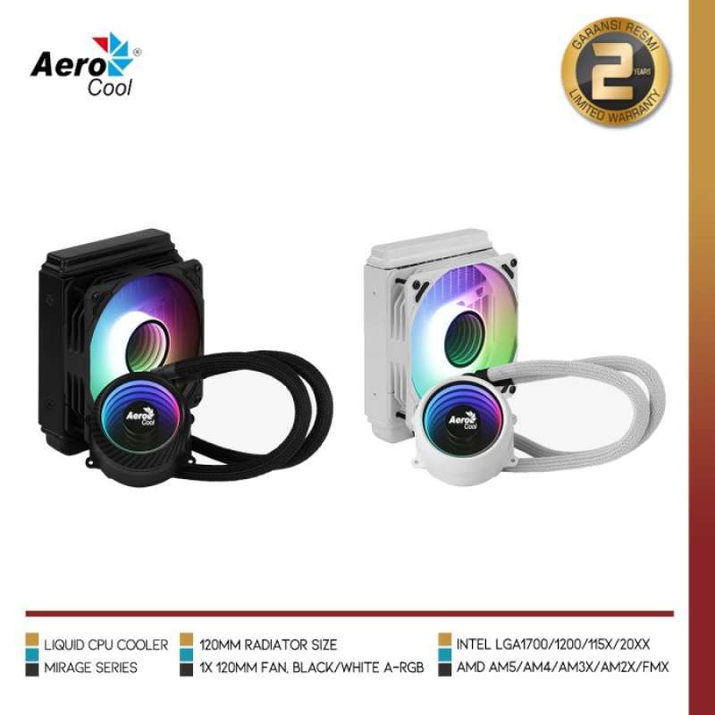 Promo Aerocool Mirage L120 | 120mm Argb Liquid Cooler Diskon 23% Di ...