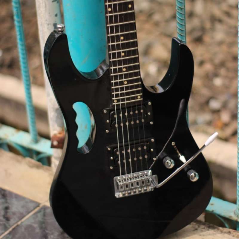 Promo Gitar Listrik Ibanez Jem Hitam Full Set Good Quality Diskon 23% ...
