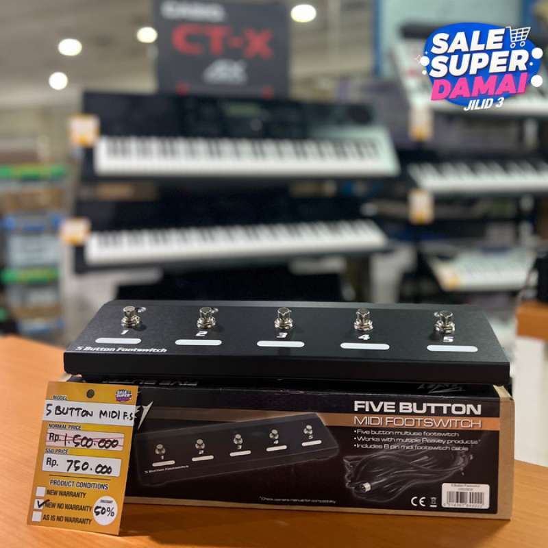 Promo Peavey - 5 Button Midi Footswitch, includes 25' cable - SSD Jilid ...