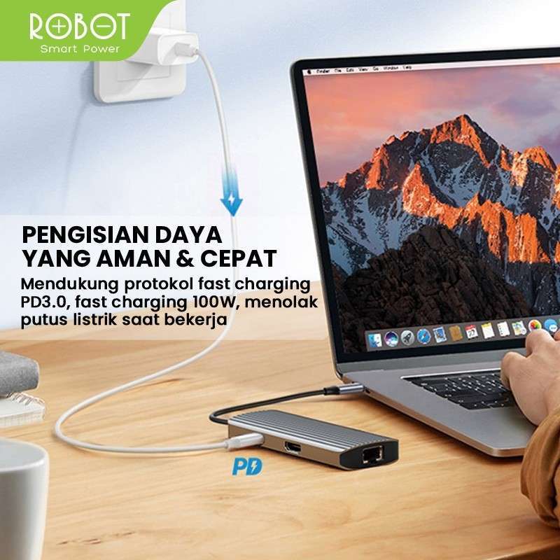 Jual Robot Ht560 6 In 1 Usb C Usb Hub Adapter Di Seller Risc Computer ...