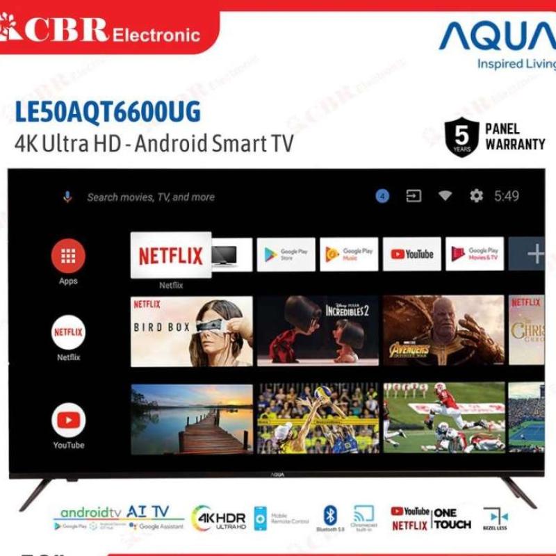 Jual TV AQUA 50 INCH / 50 / 50AQT6600UG (4K UHD - Android Smart TV) di ...