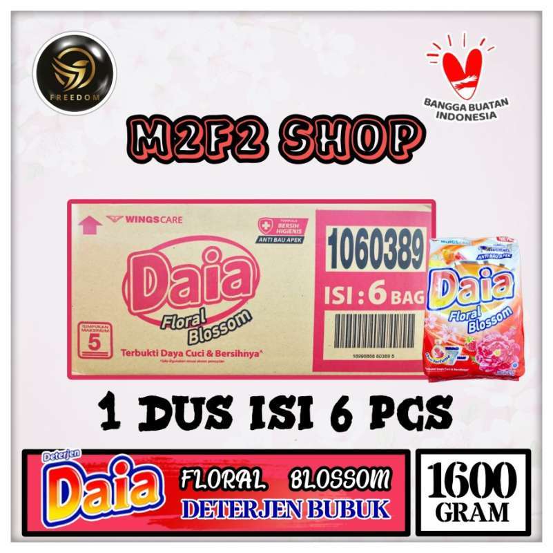 Promo Daia Bunga Floral Blossom Deterjen Bubuk - 1,6 Kg (kemasan Karton ...