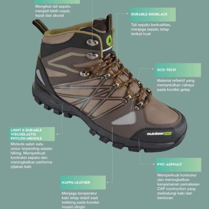 Jual Sepatu Outdoor Pro Viper Black Resmi Sepatu Sneakers Gunung ...