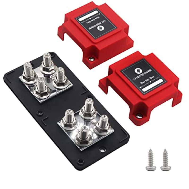 Jual AMOMD 400A Bus Bar Heavy Duty Power Distribution Block UP to DC 48V Ground Busbar Box with ...