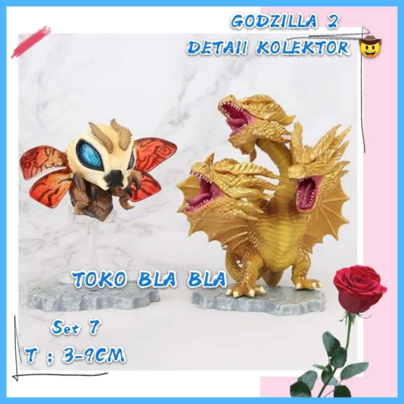 Promo Godzilla 2019 Ghidorah Rodan King Of The Monsters Chibi Set 7 ...