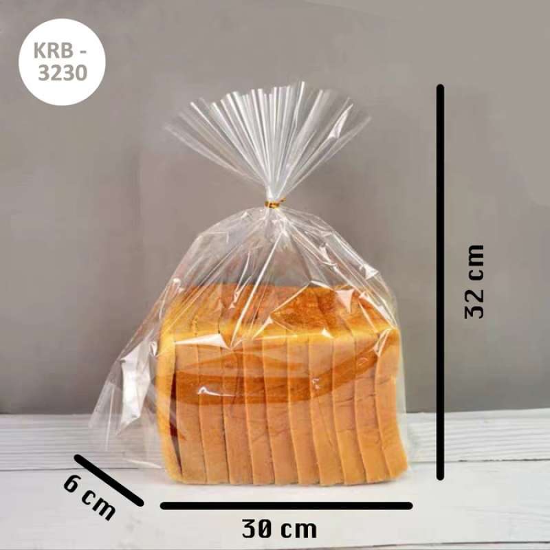 Jual Plastik Packaging Roti Tawar Krb-3230 / Plastik Bening / Plastik ...