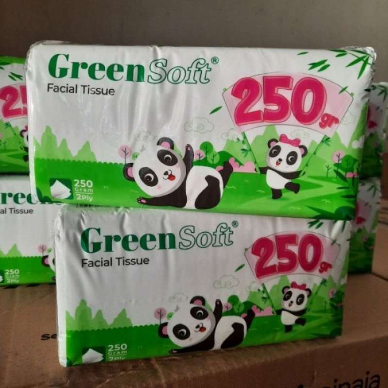 Jual Green Soft Facial Tissue 2ply 250 Sheets /250gr Ukuran Jumbo ...