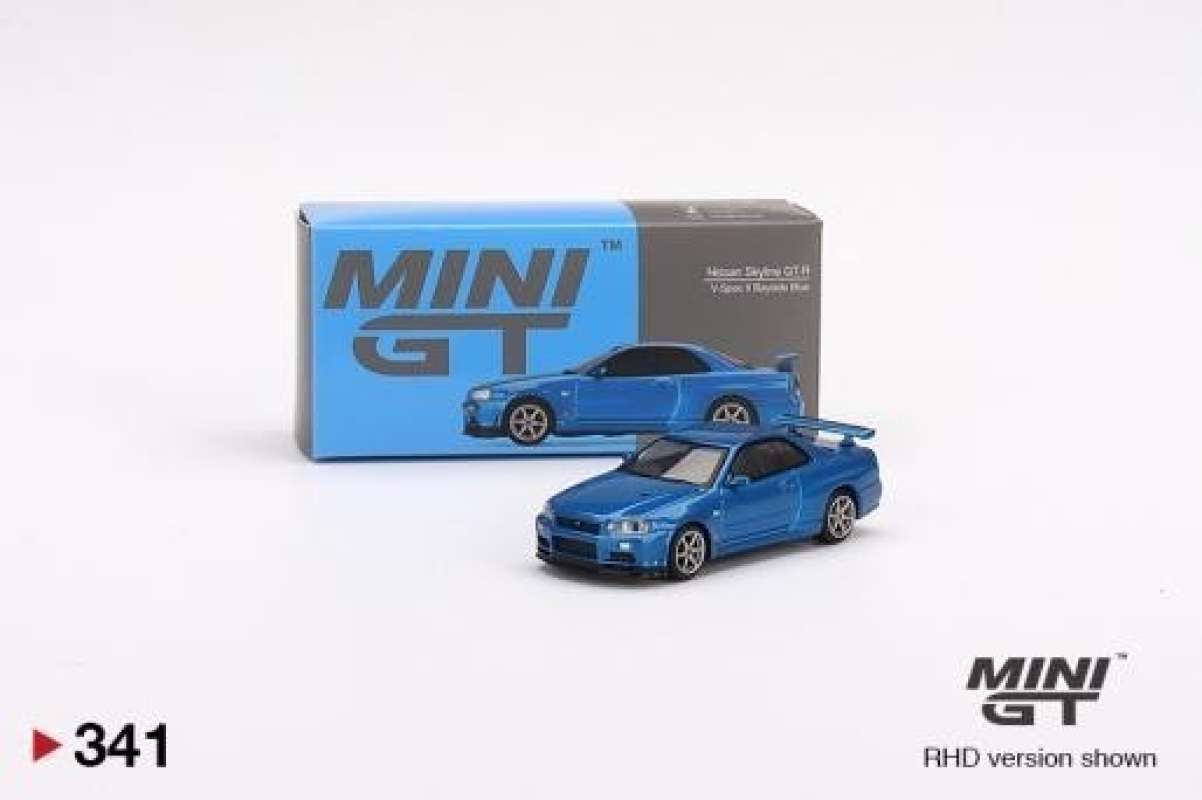 Promo Minigt 341 Nissan Skyline Gt-r (r34) V-spec Ii Bayside Blue ...