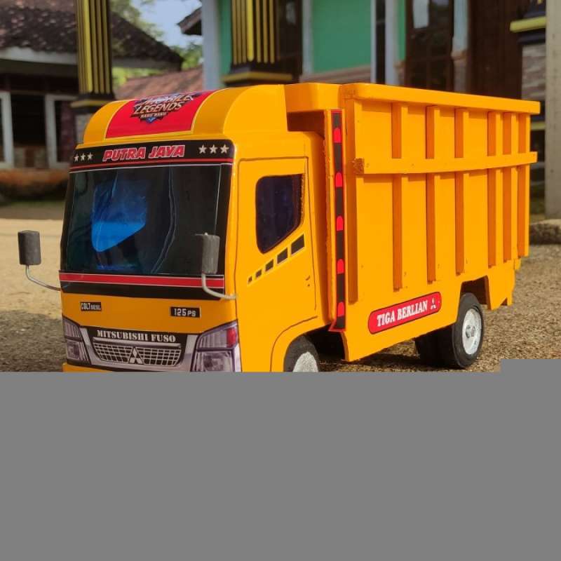 Promo Miniatur mobil truk oleng kayu mobilan mainan anak truck oleng ...