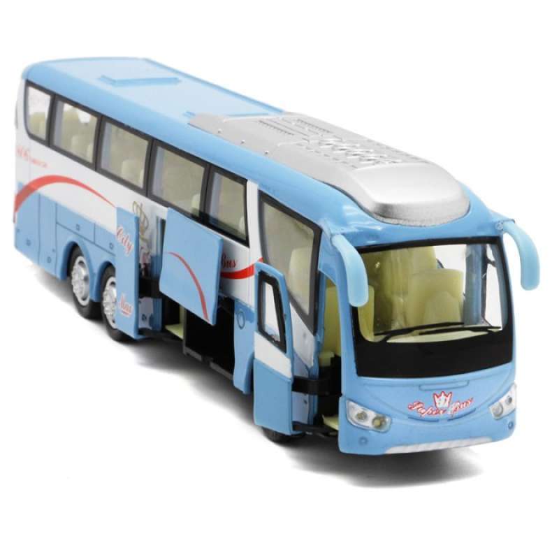 Promo Diecast Bus Miniatur Bis Tingkat Double Decker Besi - Irizer Biru ...