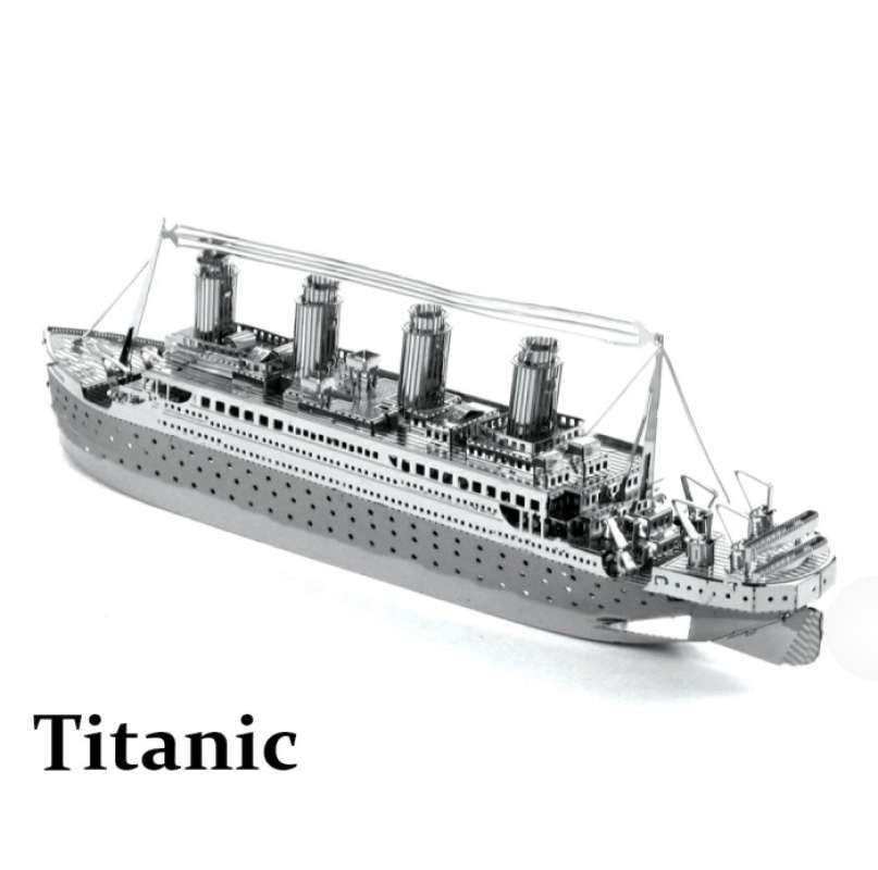 Promo 3D Metal Puzzle Titanic DIY Mainan Edukasi Kapal Titanic Metal ...