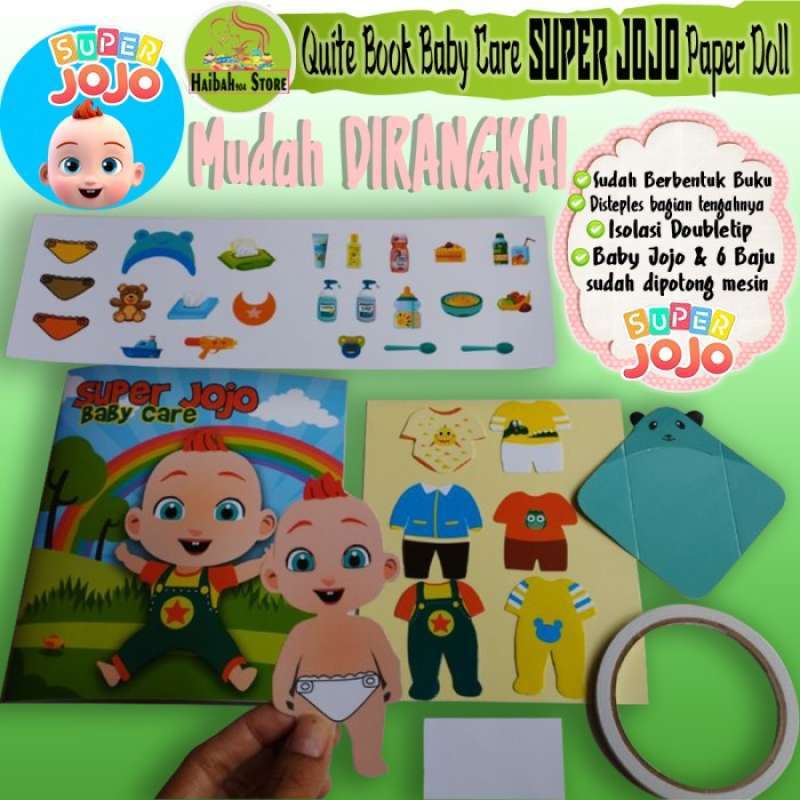 Promo New! Quite Book Super Jojo Paper Doll Mainan Kertas Edukasi Anak ...