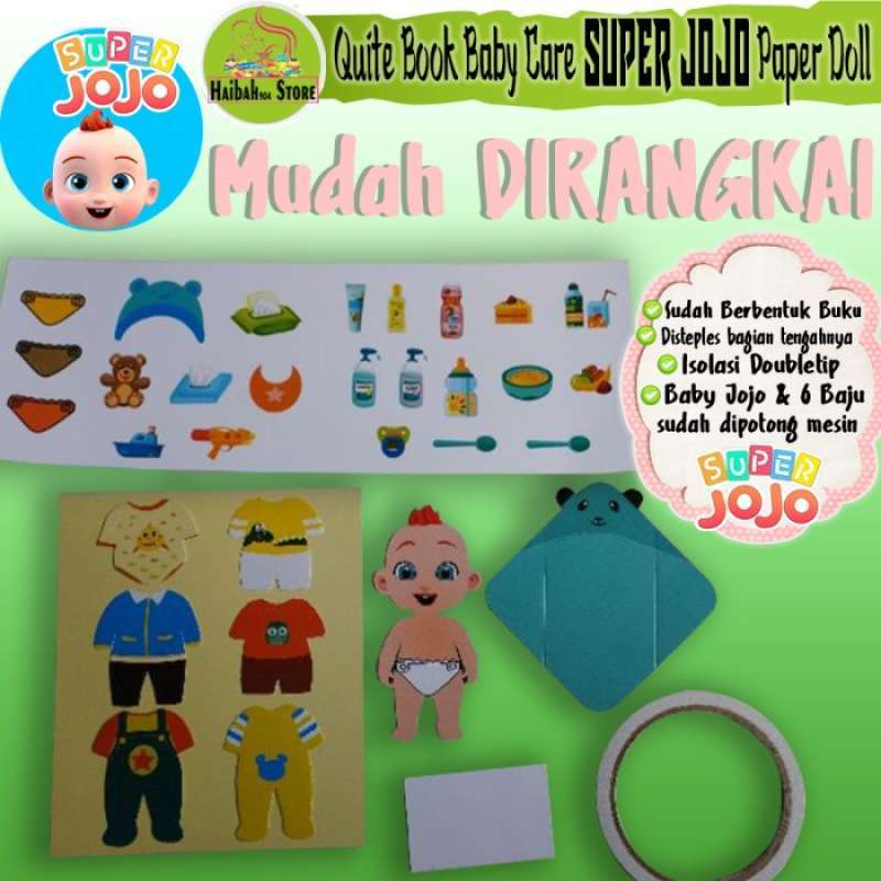 Promo New! Quite Book Super Jojo Paper Doll Mainan Kertas Edukasi Anak ...