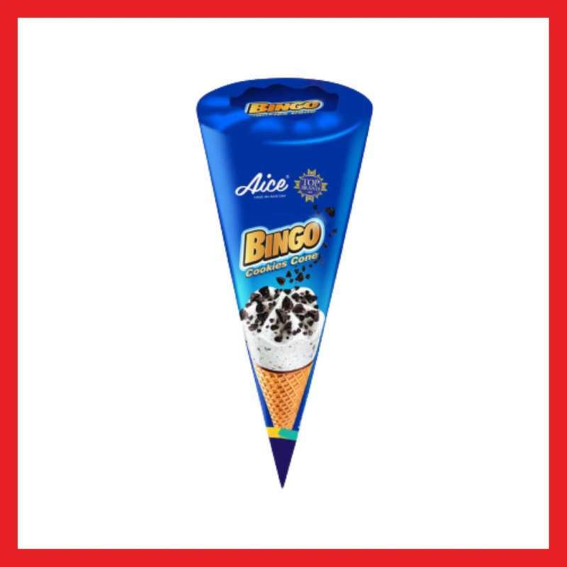Jual Aice Bingo Cookies Cone Es Krim Rasa Kukis Dengan Wafer Cone 1 Pcs ...
