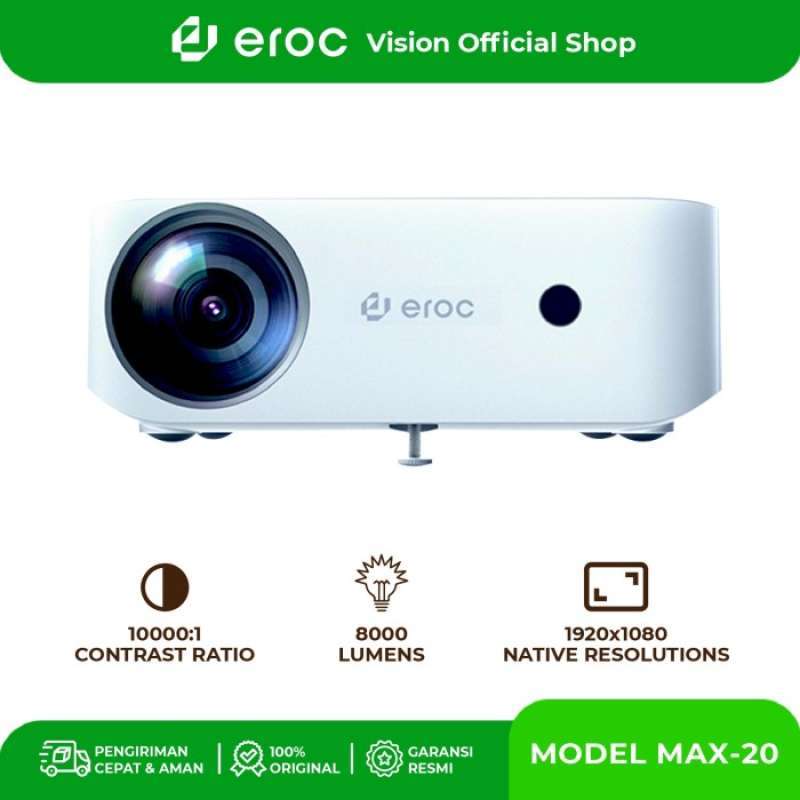 Promo Eroc Vision Projector - Full HD - Built in Speaker - 8000 Lumens - LCD Diskon 23% di ...
