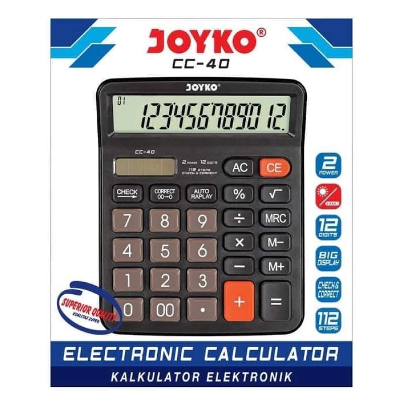 Promo Kalkulator Joyko Cc-40 12 Digits Diskon 23% Di Seller Silia Store ...
