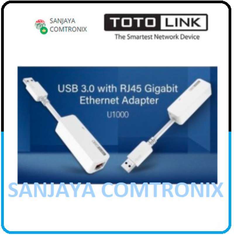 Promo Totolink U1000 Usb 3.0 To Rj45 Utp Gigabit Ethernet Adapter Usb ...