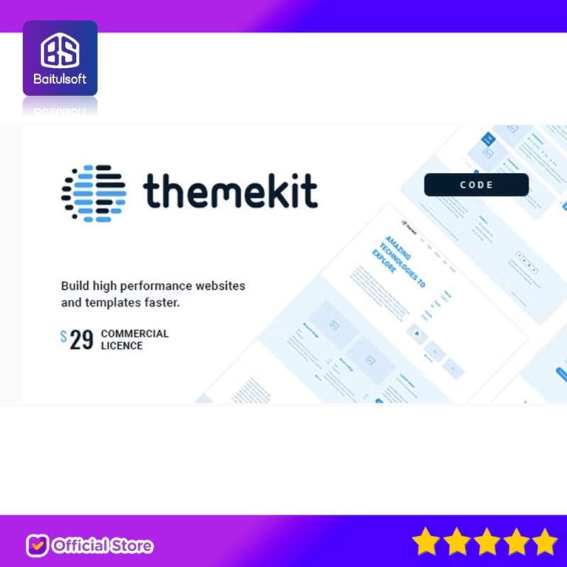 Jual Source Code Aplikasi Themekit Code Wireframe Html Framework By