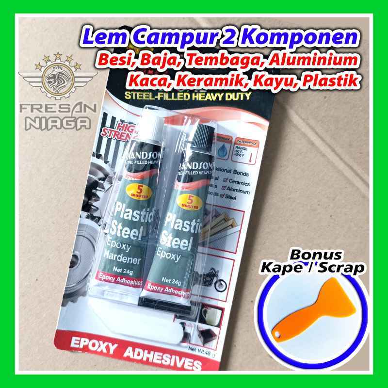 Promo Lem Besi Epoxy Adhesives Tahan Panas Lem Campur Lem Metal Logam ...