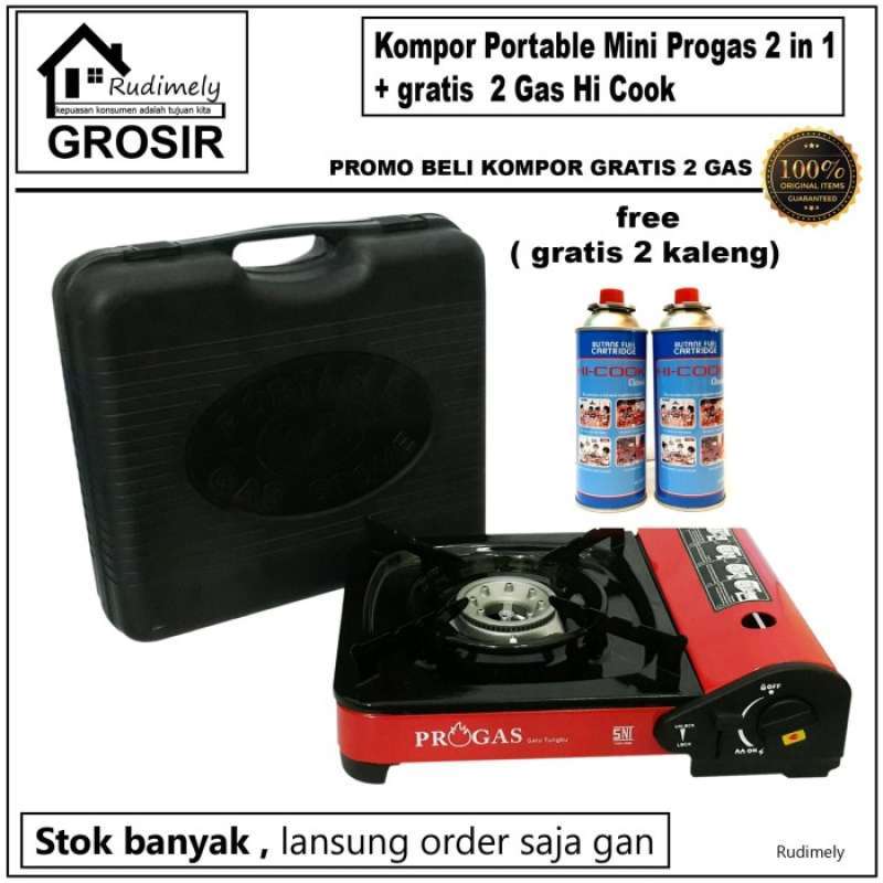 Promo Kompor Portable Gas kaleng / gas epiji Mini Progas 2 in 1 +2 ...