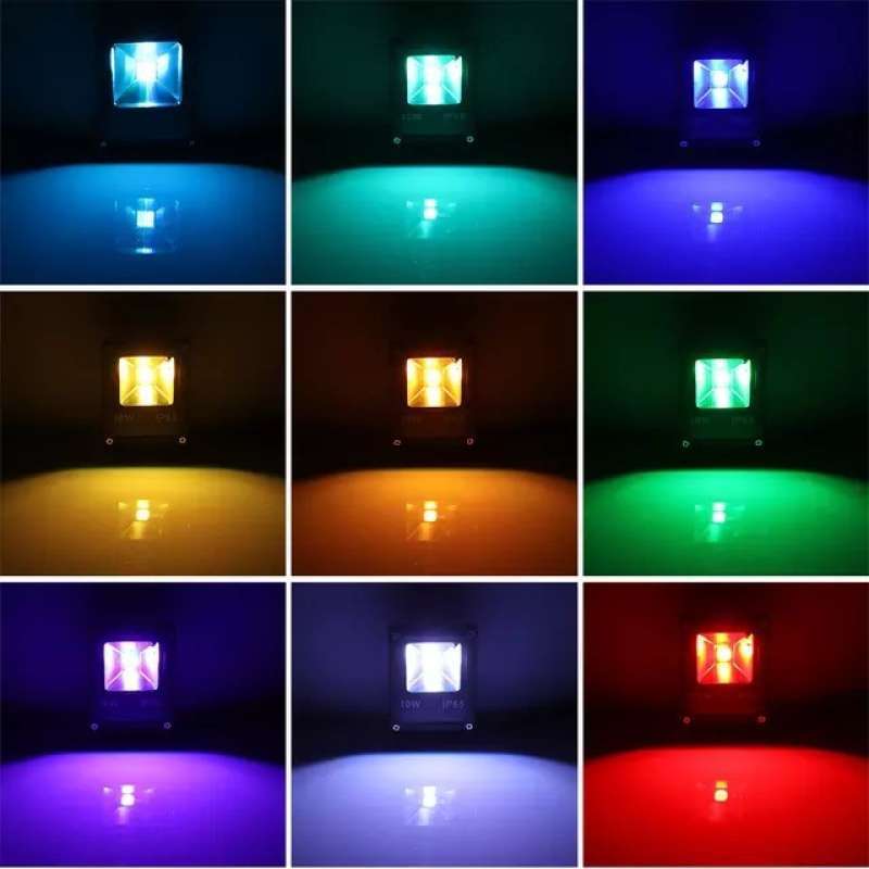Promo Lampu Sorot LED 30W RGB Remote Warna Warni SNI Flood Light Tembak ...