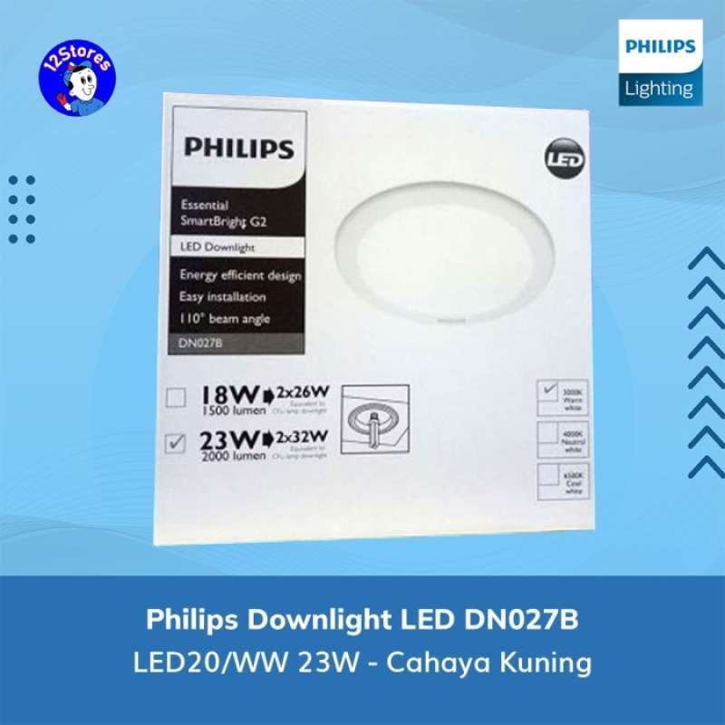 Promo Philips Lampu Plafon Downlight Led 23w Cahaya Kuning Diskon 20% ...