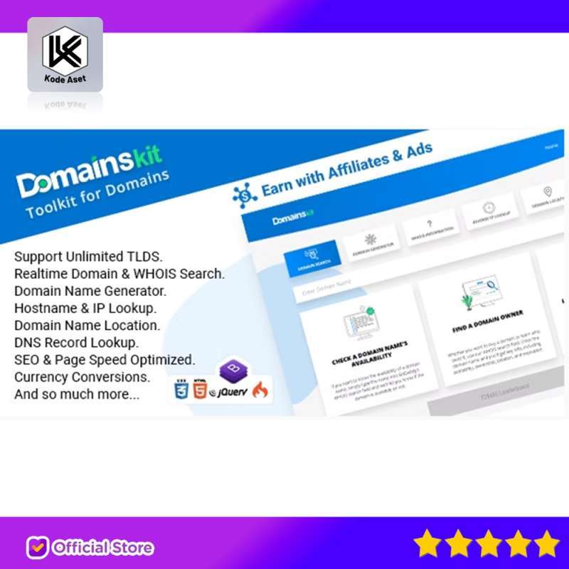 Promo Source Code Aplikasi Domainskit - Toolkit For Domains By Kodeaset Diskon 98% Di Seller ...