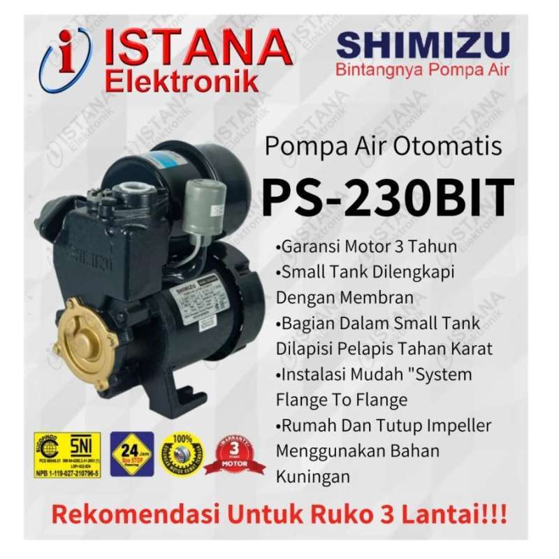 Jual Shimizu Pompa Air Sumur Dangkal Otomatis Ps-230bit Di Seller Istana Elektronik Palembang ...