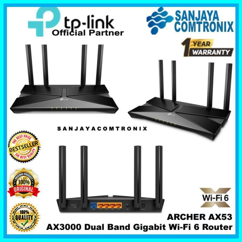 Promo Archer Ax53 Ax3000 Dual Band Gigabit Wifi6 Router Diskon 23% Di ...