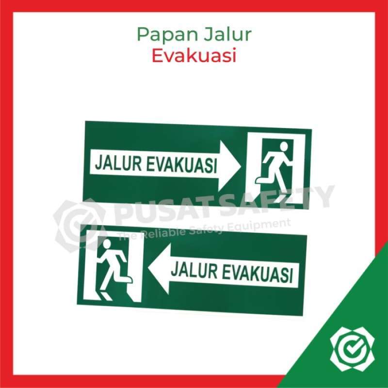 Jual Safety Sign K3 Plat Jalur Arah Rambu Evakuasi di Seller Himaga Store - Kalibata, Kota ...