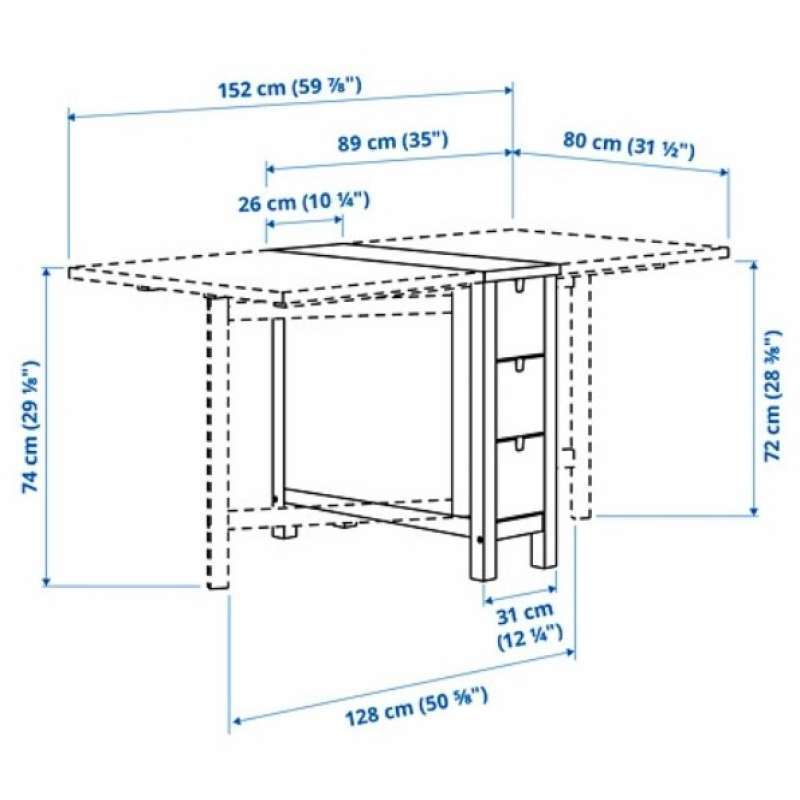Promo Meja Kayu Lipat Besar Kokoh dg Laci Wood Folding Table Original ...