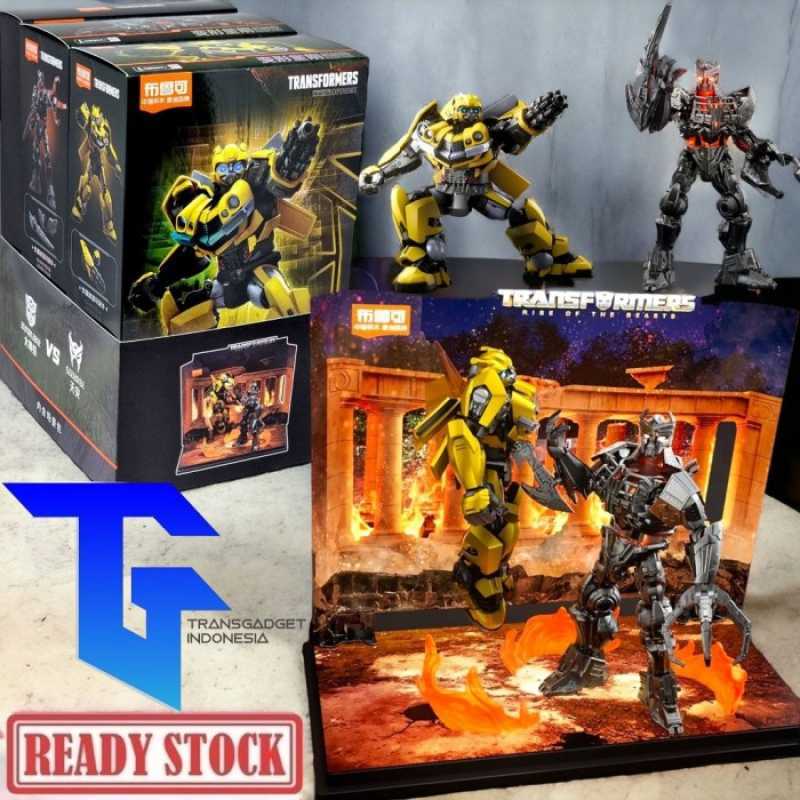 Promo Buluke Bloks Transformers Rotb Bumblebee + Scourge + Diorama ...
