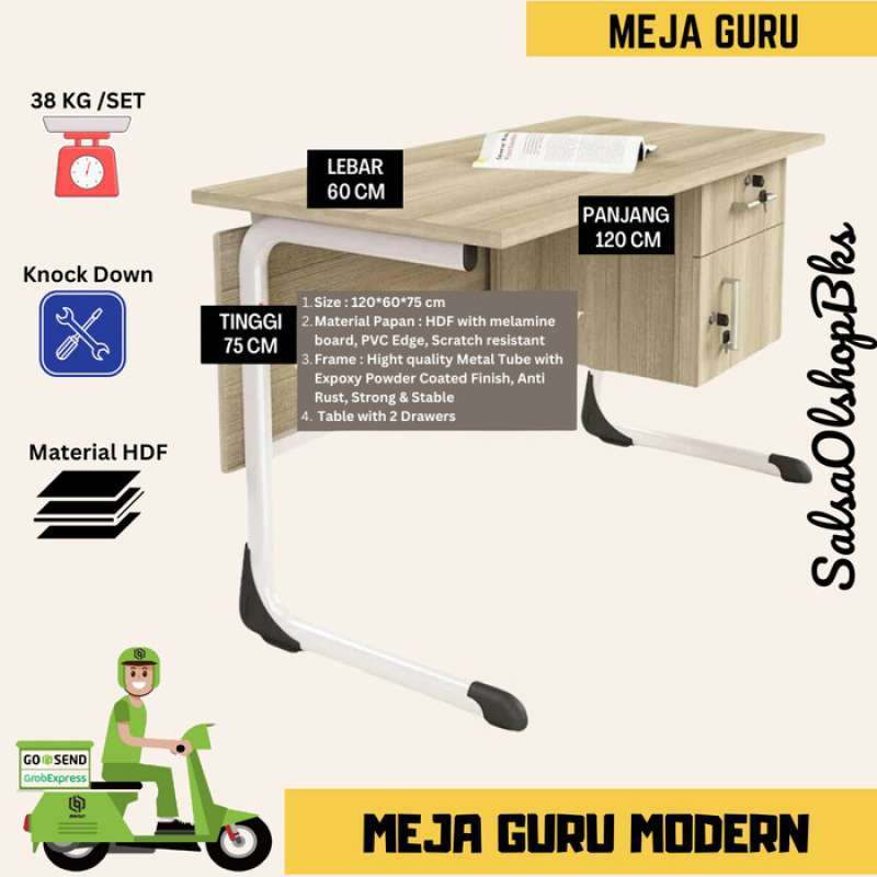 Promo Meja Guru Rangka Besi | Meja Guru Minimalis | Meja Guru Modern ...