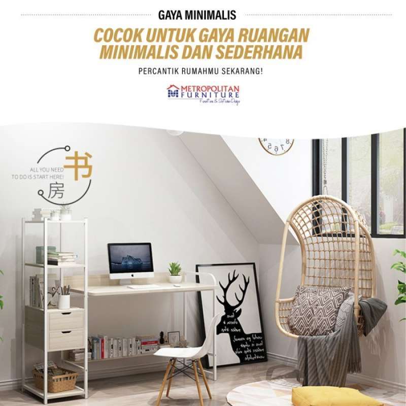 Promo Meja Kerja Mee Do Laptop Minimalis Study Table Desk Diskon 23% Di ...