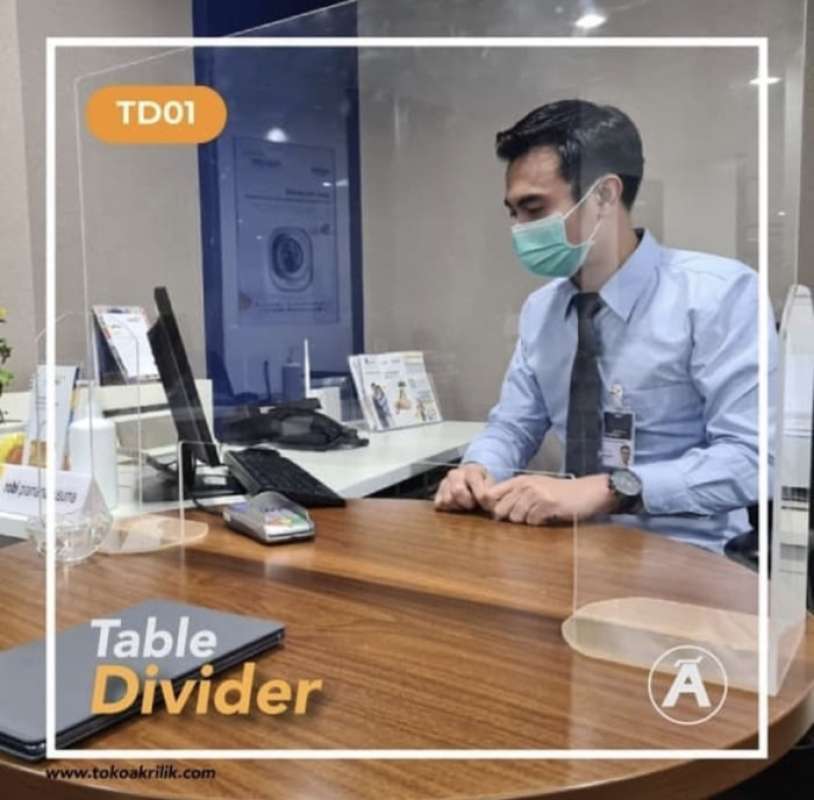 Promo Pembatas Meja/ Table Divider Acrylic Akrilik Mika 60x80 Cm 3mm ...